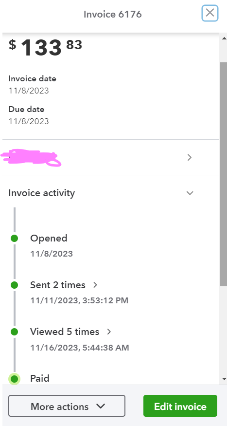 Within the past week I have lost visibility to invoice activity at the bottom of the invoices in ...